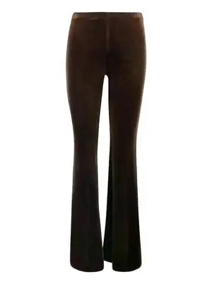 F.IT Velvet Flared Trousers - Brown