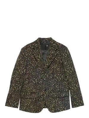 R13 Leopard-print Buttoned Blazer - Brown