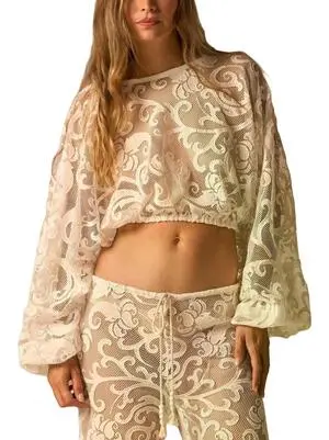 JBQ Elise Cropped Blouse - Neutrals