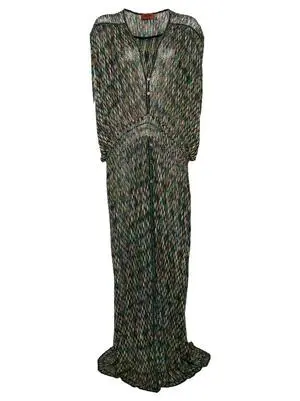 Missoni Zigzag Pattern Maxi Dress - Black