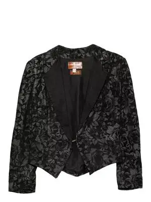 ROBERTO CAVALLI Roberto Cavalli Vintage 1970s Floral-Print Leather Jacket