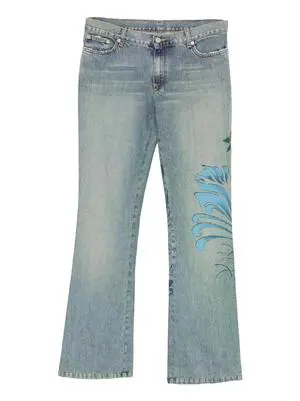 John Richmond 2000s Graphic Print Jeans - Blue