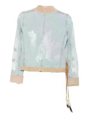 Dolce & Gabbana Distressed Panelled Denim Jacket - Blue