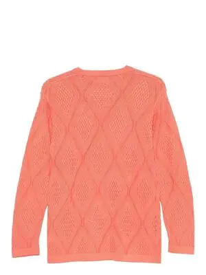 Celine 2000s Cotton Crew Neck Sweater - Orange