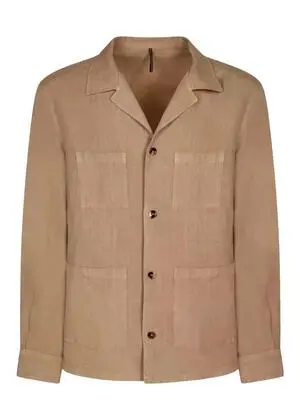 DELL'OGLIO Pocket-detail Button-down Linen Shirt - Neutrals