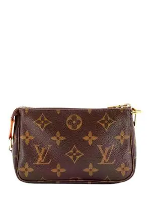 LOUIS VUITTON Pochette Accessoires Limited Edition Monogram Canvas Mini Clutch Bag - Brown