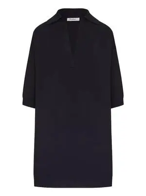 Max Mara V-neck Polo Top - Black
