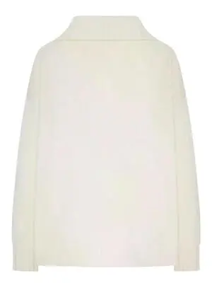 Max Mara Max Mara Half-Zip Knitted Sweater Neutrals