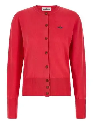 VIVIENNE WESTWOOD Bea Orb-embroidered Cardigan - Red