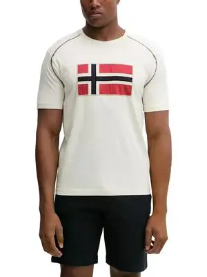 NAPAPIJRI Reflect Logo-patch Contrast-stitch T-shirt - White