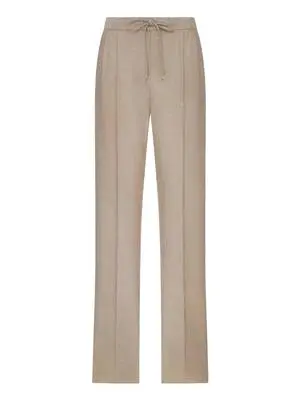 Max Mara Drawstring Pressed-crease Trousers - Neutrals