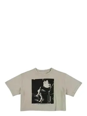 Nike Graphic Print Cropped T-shirt - Neutrals