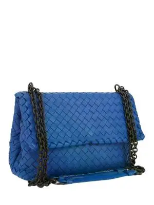 Bottega Veneta Olimpia Intrecciato Shoulder Bag - Blue
