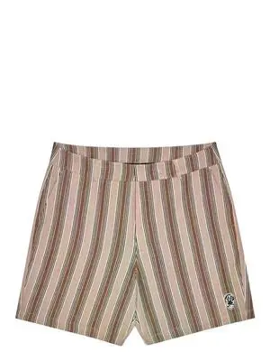 MALBON Ripley Striped Shorts - Brown