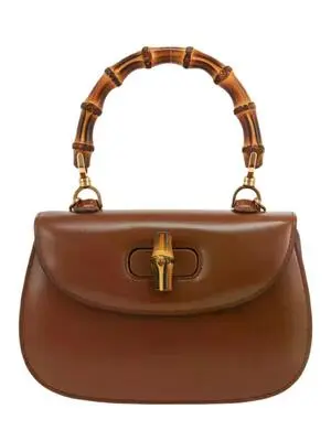 Gucci Bamboo-handle Turn-lock Handbag - Brown