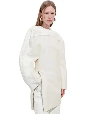 Bottega Veneta Leather Dress - Parchment
