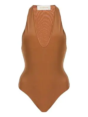 Zimmermann Scoop Jersey Bodysuit - Neutral