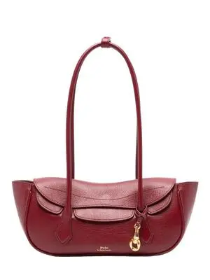 Polo Ralph Lauren Calf Leather Small Shoulder Bag - Red