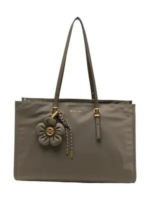 Michael Kors Tote Bag With Flower Charm - Green