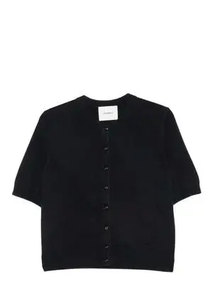 LISA YANG Marene Short-sleeve Cardigan - Blue