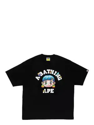 A BATHING APE X Mr. College Relaxed-fit T-shirt - Black