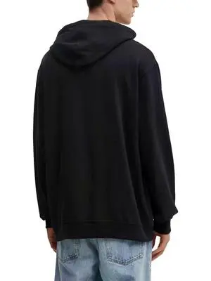 VANS Graphic Print Cotton Hoodie - Black