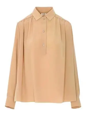 Saint Laurent Button Long-sleeve Shirt - Neutrals