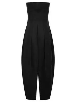 Khaite Stela Strapless Cady Sculptural Dress - Black