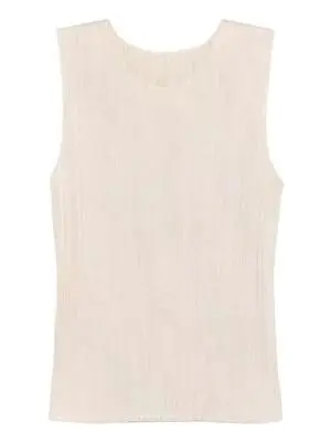 ISSEY MIYAKE Pleats Please Issey Miyake Sleeveless Round Neck Top