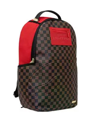SPRAYGROUND Checkered Shark Mouth Backpack - Brown