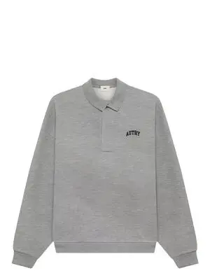 AUTRY Polo Sweatshirt With Logo Detail - Grey