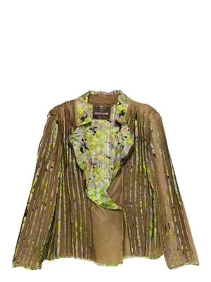 Roberto Cavalli Floral Print Jacket - Brown