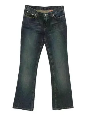 John Richmond 2000s Patch Detail Jeans - Blue