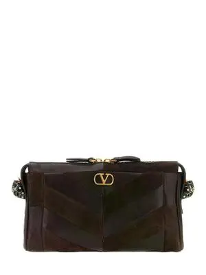 Valentino Garavani Small Panthea Vlogo Signature Shoulder Bag - Brown