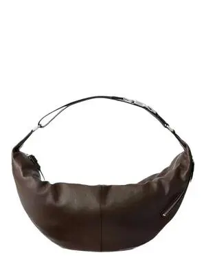 LEMAIRE Quiver Clip Bag In Leather - Brown