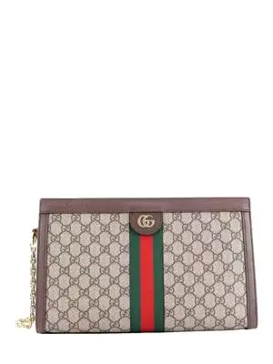 Gucci Ophidia Chain Gg Coated Canvas Medium Shoulder Bag - Brown