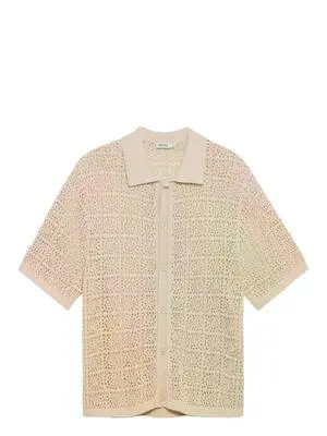 Simkhai Billy Crochet-knit Shirt - Neutrals