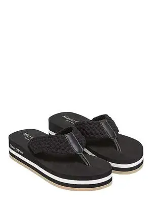 MARC O'POLO Marc O'Polo Woven Strap Platform Slippers