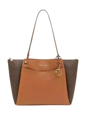 Michael Kors Monogram Leather Tote Bag - Brown
