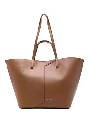 Emporio Armani 1981 Leather Tote Bag - Brown