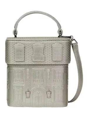 Karl Lagerfeld Rue St-guillaume Metallic Cross Body Bag - Silver