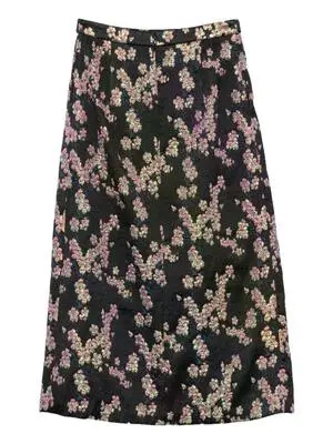 DRIES VAN NOTEN Dries Van Noten 1990s Floral Embellished Midi Skirt