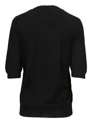 Isaia Crew-neck T-shirt With Chest Pocket - Black