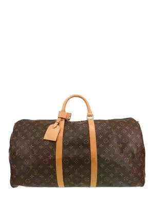 LOUIS VUITTON 2002 55 Keepall Monogram Holdall - Brown