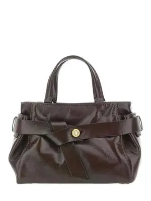 GIANNI CHIARINI Miranda Knotted Leather Tote Bag - Brown