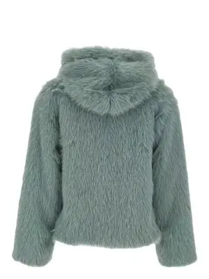KAOS Kaos Hooded Faux-Fur Jacket Green