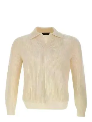GRAN SASSO Super Geelong Ribbed-knit Sweater - Neutrals