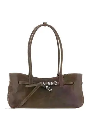 MARGESHERWOOD Marge Sherwood Knotted Leather Shoulder Bag Brown