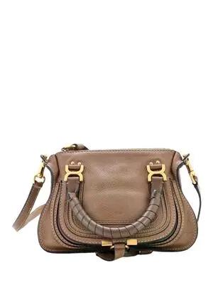 Chloé Marcie Leather Small Satchel - Brown
