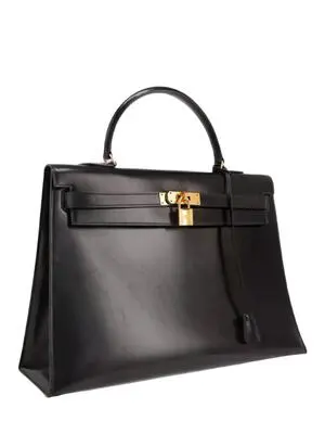 Hermès Hermès 1981 Kelly 35 Tote Bag Black